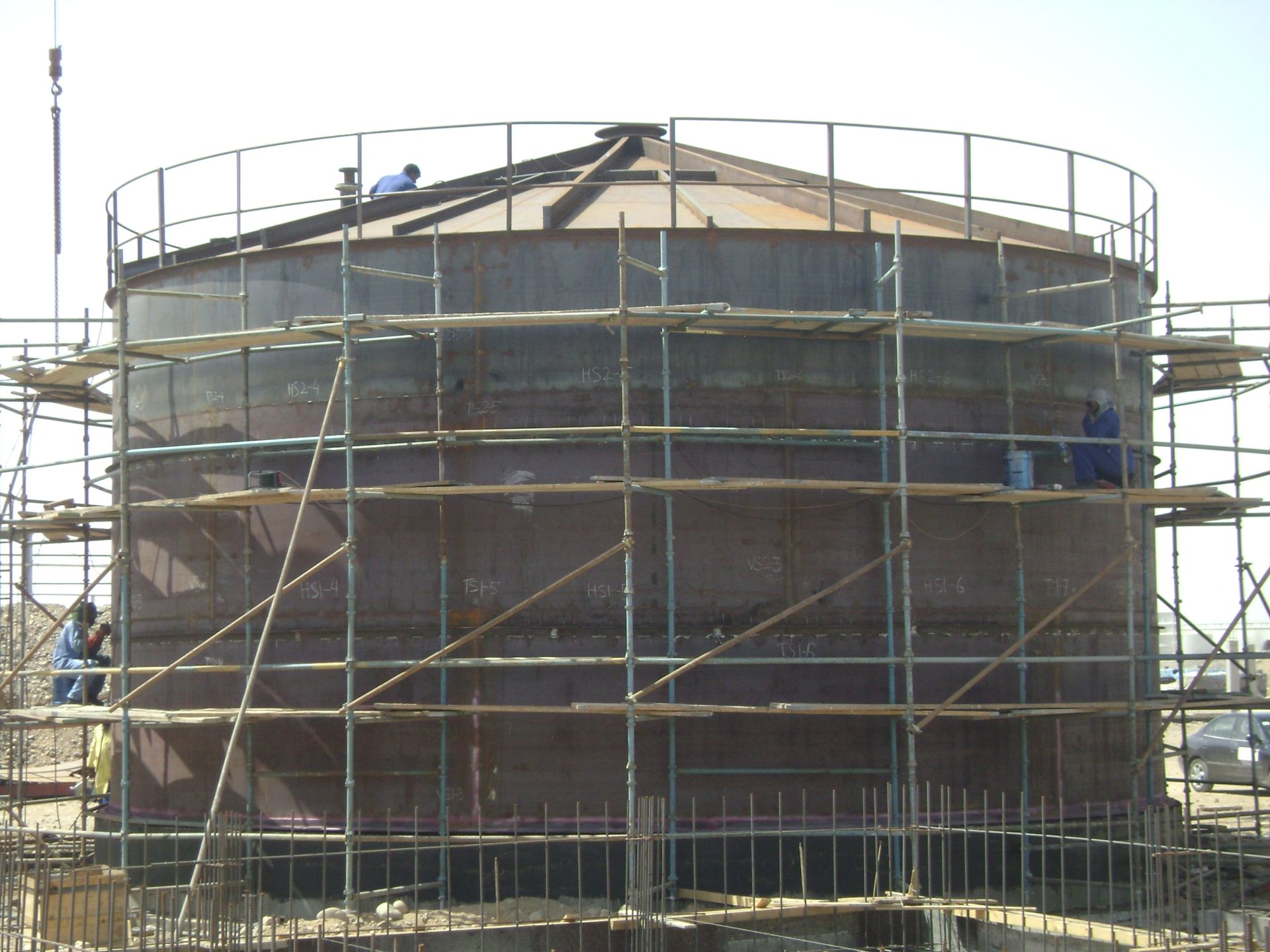 Erection of huge storage tanks on-site | My Website